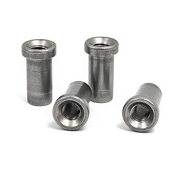 Heavy-Duty Steel Bed Frame Insert Plugs for 3/8" Threaded Glide, Set o