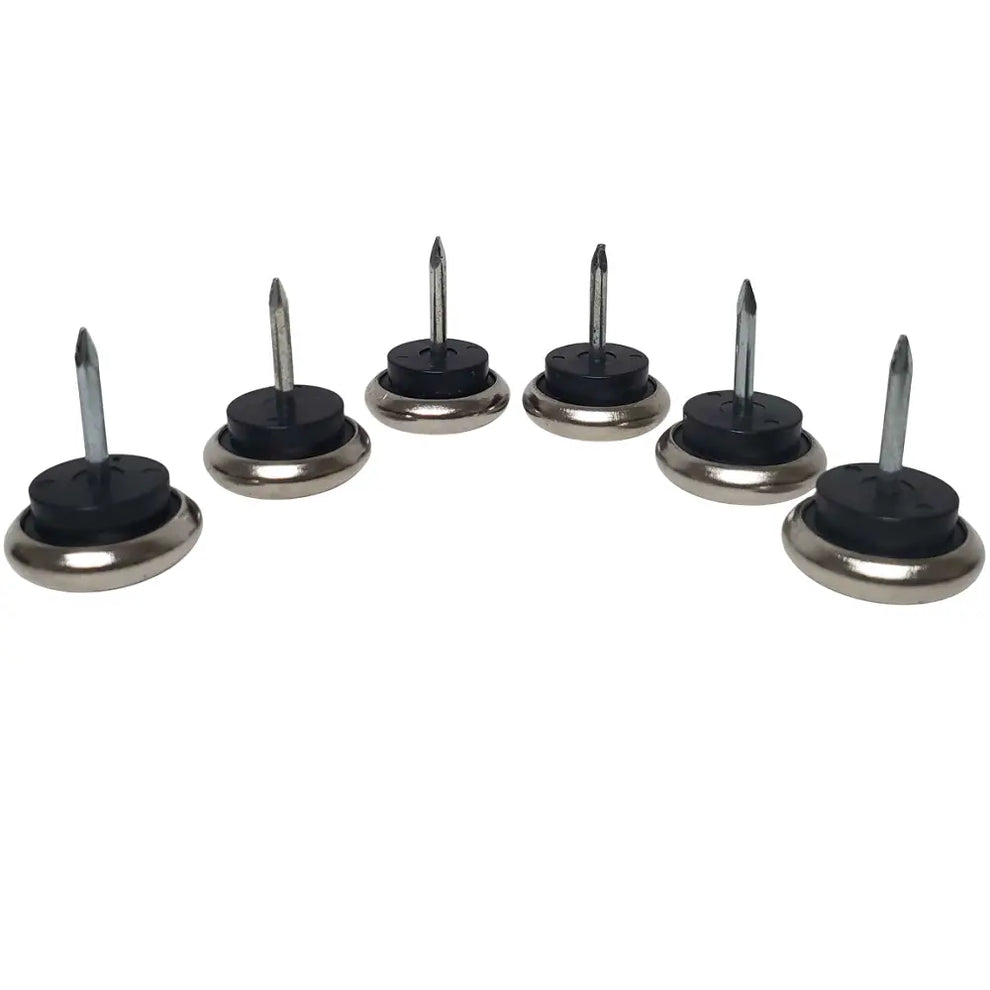 Leg Daddy 7/8" Nickel Plated Steel Furniture Glide, Set of 6