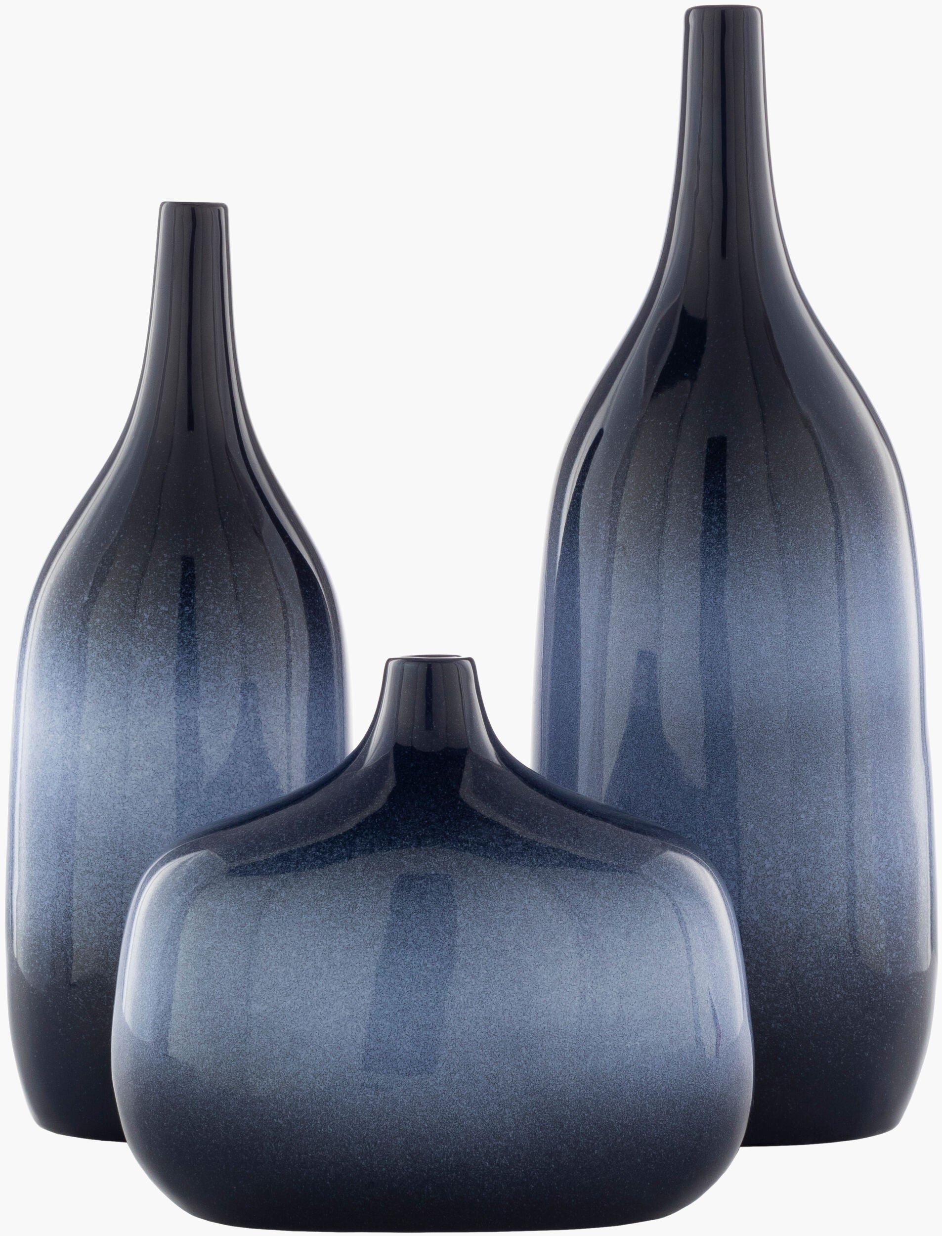 Sparta Blue Glazed Ceramic Vase Set