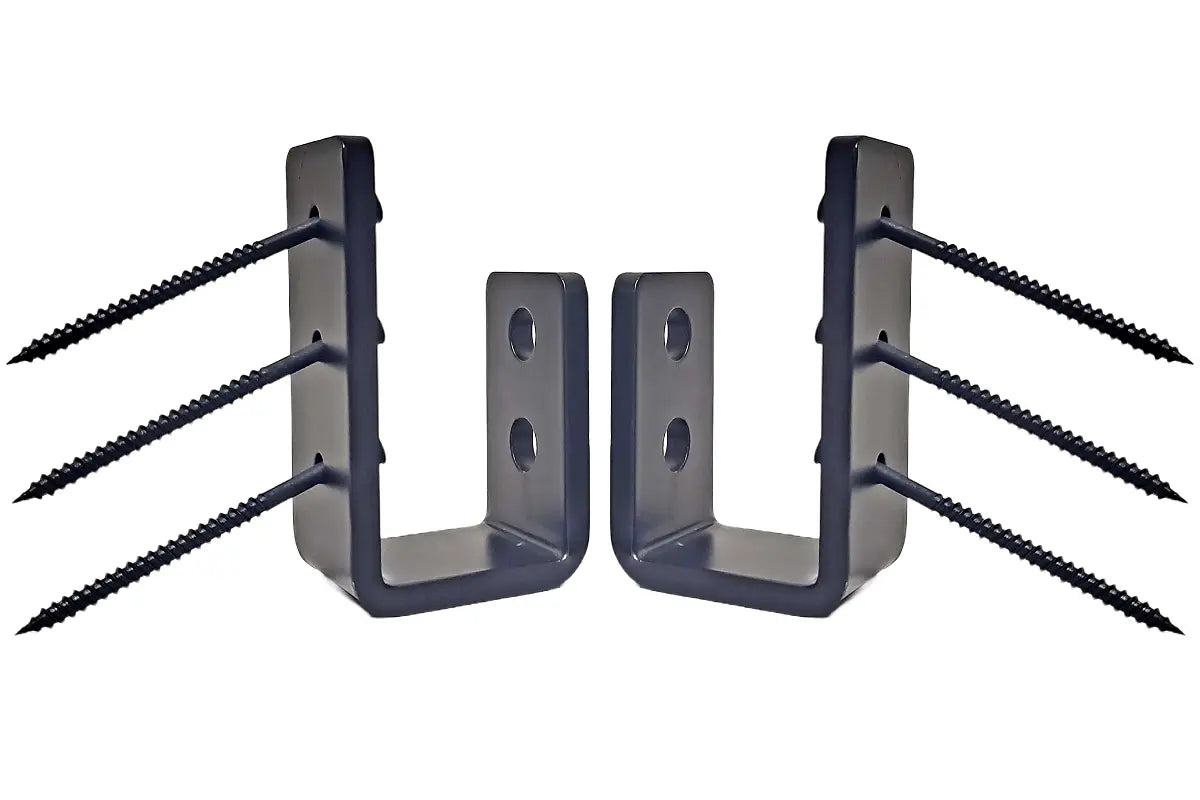 Armor Grade Carbon Steel 2x4 Barricade Brackets Outside Gate Door Stop ...
