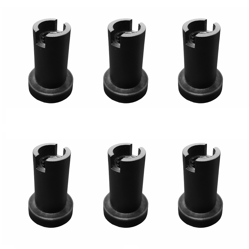 Plastic Bed Frame Insert Plugs for 3/8" Threaded Glides, Casters, Sock