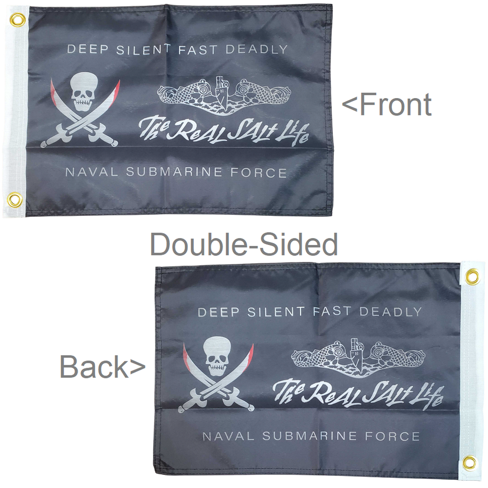 Flags Unfurled Real Salt Life 12" x 18" Navy Submarine Force Flag