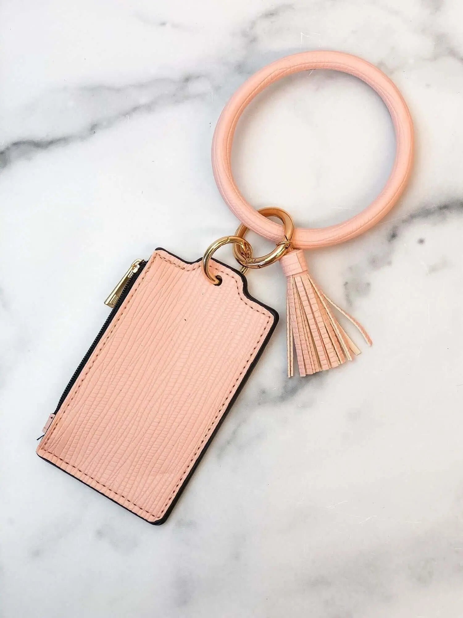 Key Ring Zip Wallet with Tassel