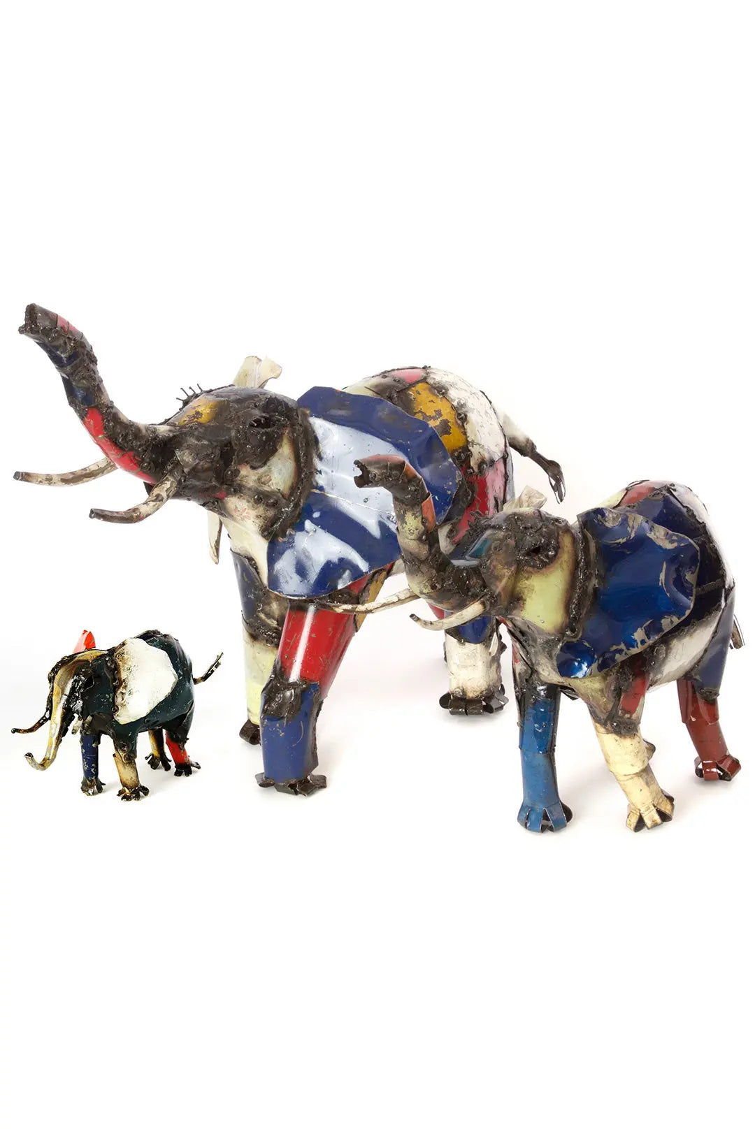 Colorful Recycled Oil Drum Elephant Sculptures – Wallace Flynn Collective
